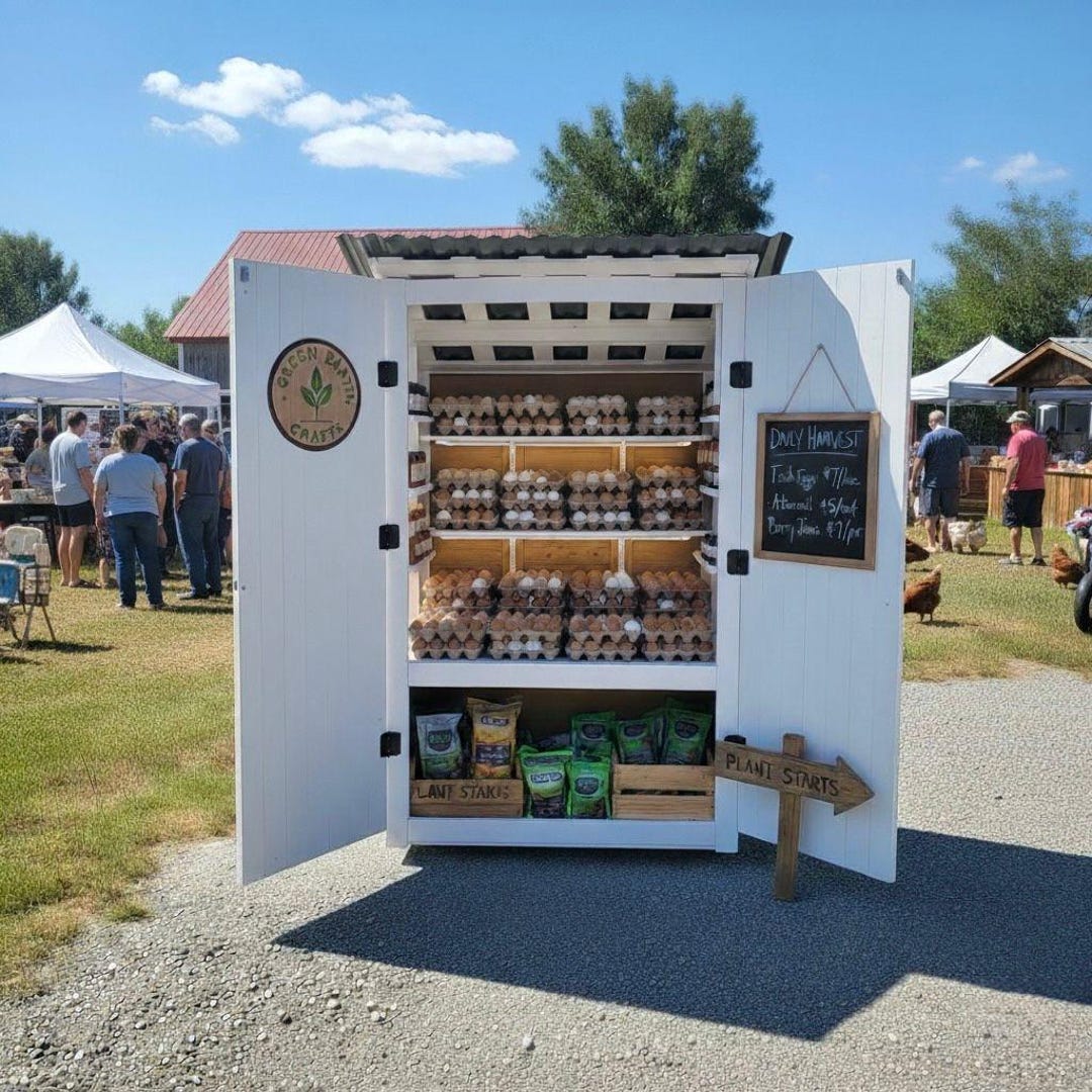 DIY Farm Stand Plans: Roadside Egg, Plant, Flower Cart (PDF Download ...