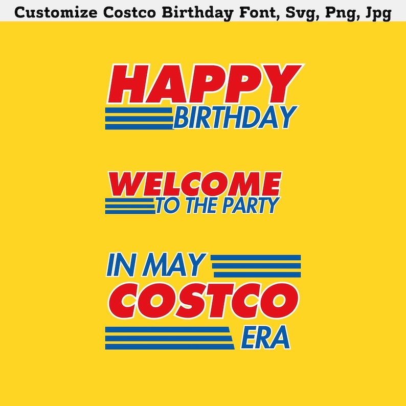 Customize Costco Font SVG, PNG, JPG Pack - Personalized Costco Logo ...