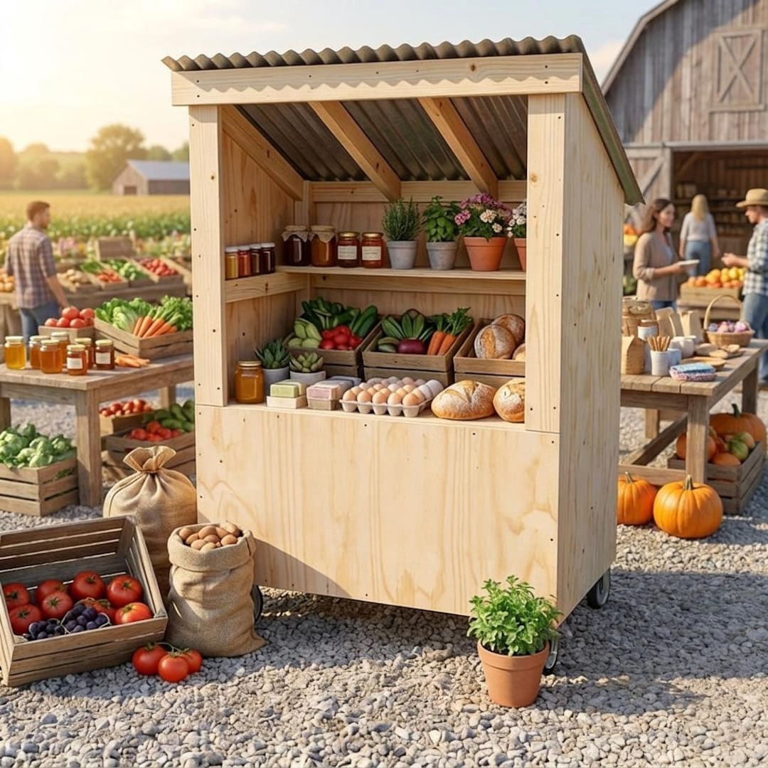 DIY Farmstand Plans PDF | Mobile Roadside Farm Stand Blueprint | Bakery ...
