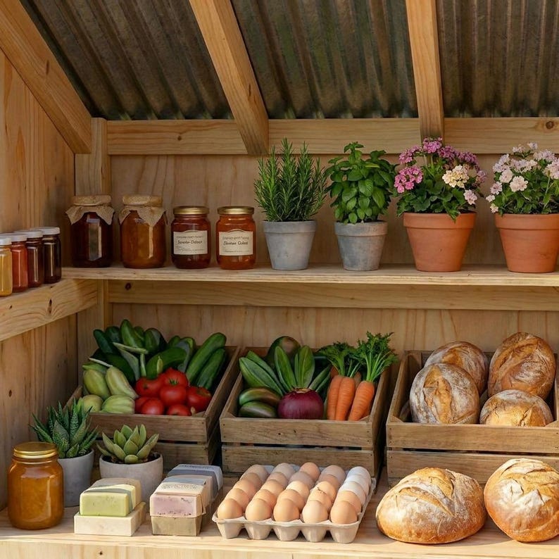 DIY Farmstand Plans PDF | Mobile Roadside Farm Stand Blueprint | Bakery ...