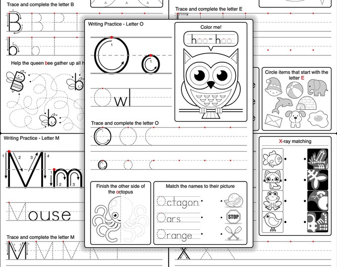 Alphabet Worksheets - Etsy