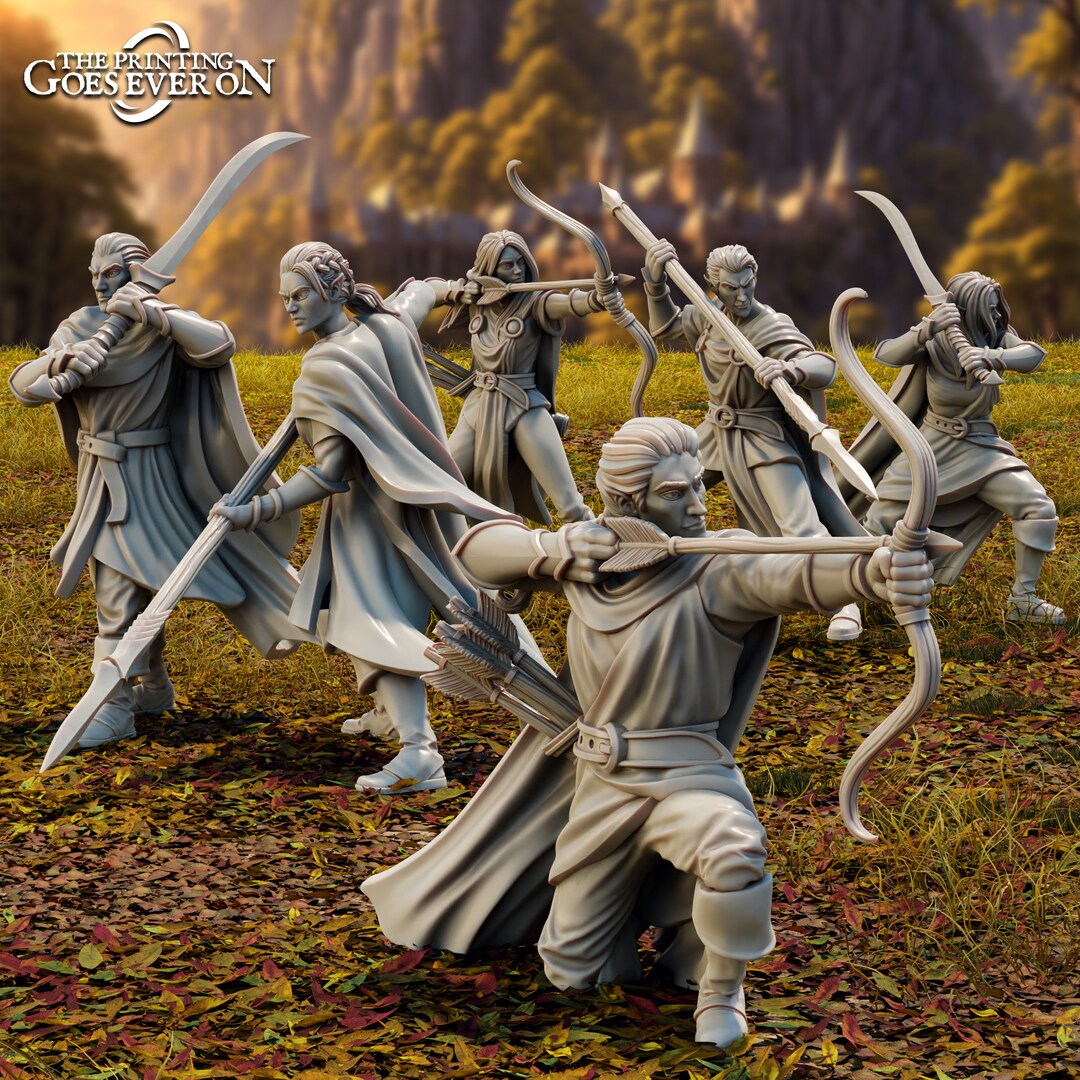 Wood Elf Warriors - Mesbg - Dnd - the Printing Goes Ever On - Etsy