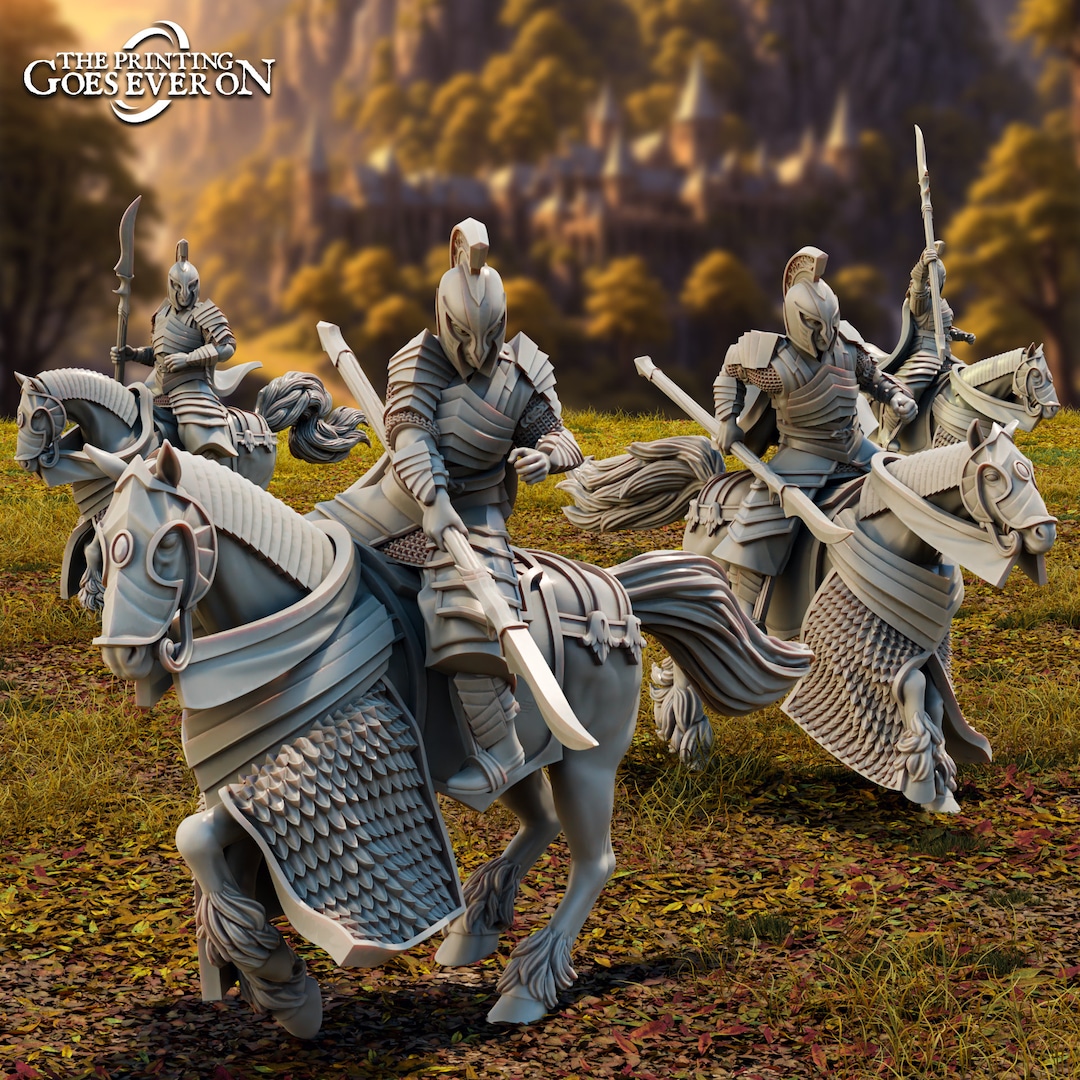 High Elf Knights - High Elves - Mesbg - Dnd - the Printing Goes Ever On ...