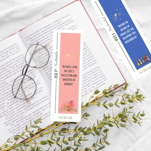 Bookworm Printable Bookmark MBTI Theme Introvert Quote Bookmark ...