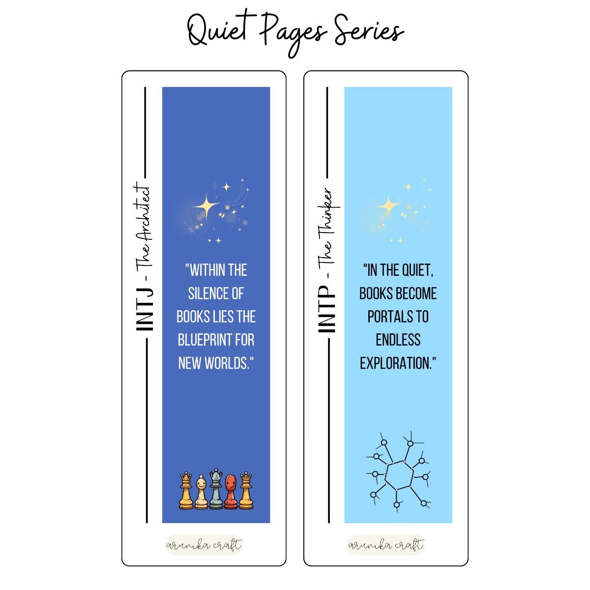 Bookworm Printable Bookmark MBTI Theme Introvert Quote Bookmark ...