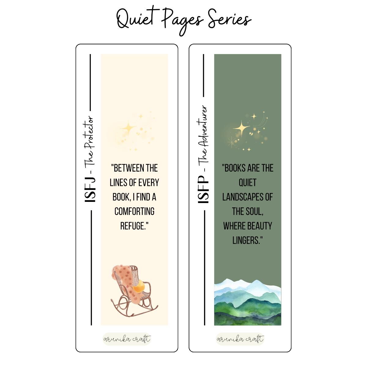 Bookworm Printable Bookmark MBTI Theme Introvert Quote Bookmark ...
