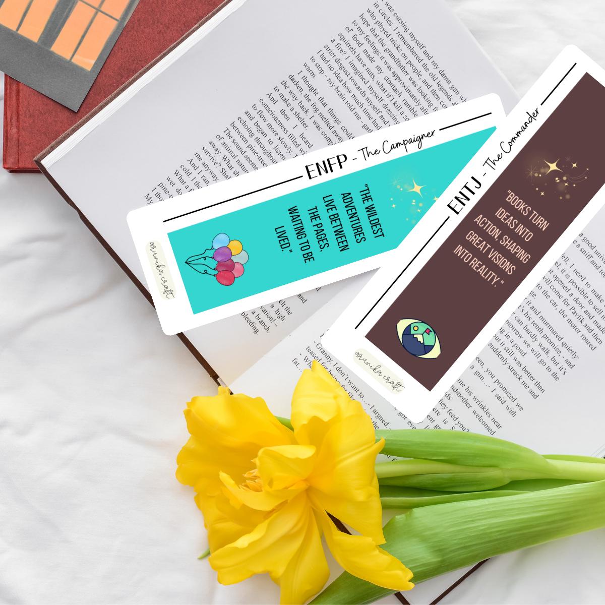 Printable Bookmark MBTI Inspire Extrovert Collectible Bookmark Set ...