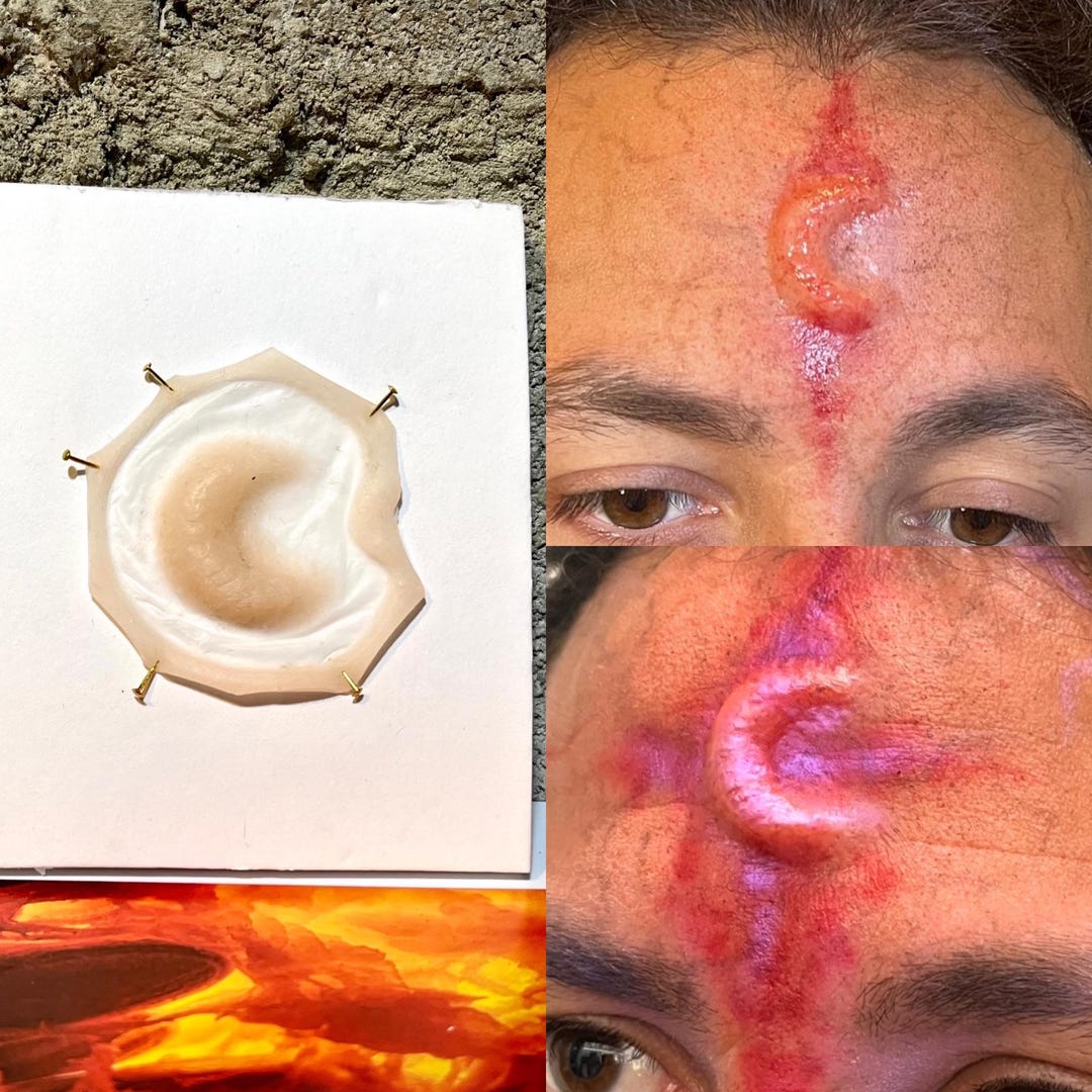Crescent Moon Scar/ Witchy Symbol Silicone Prosthetic - Etsy