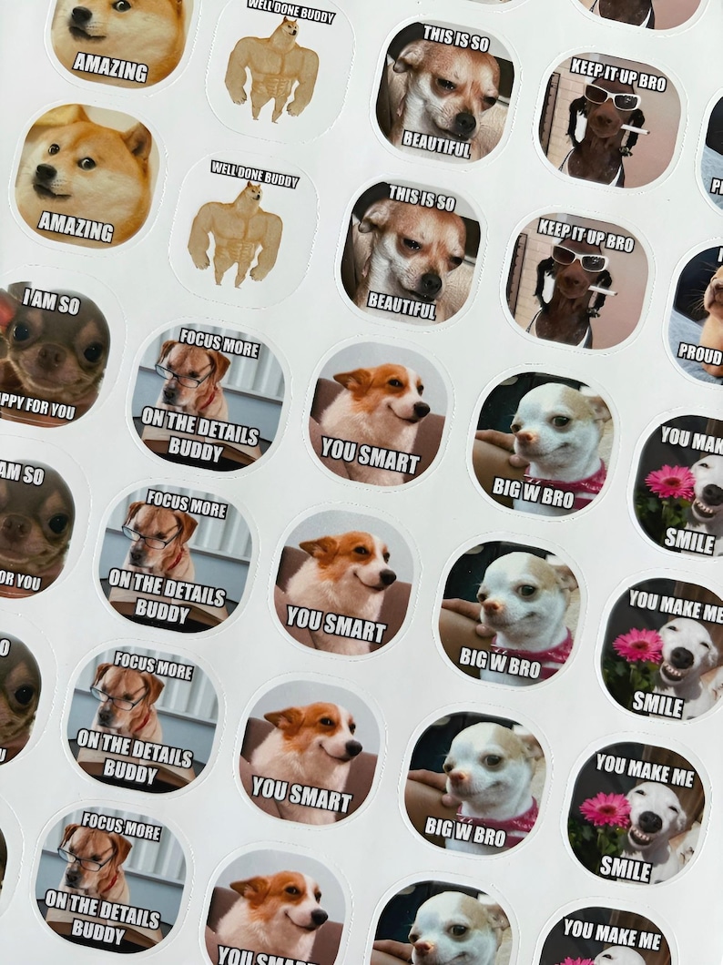40 Pcs Dog Memes Teacher Sticker Set | More Than 100 Designs | Teacher ...