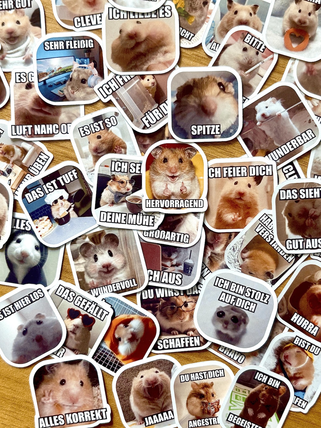 DEUTSCH HAMSTER Memes Teacher Stickers Pieces | German Version ...