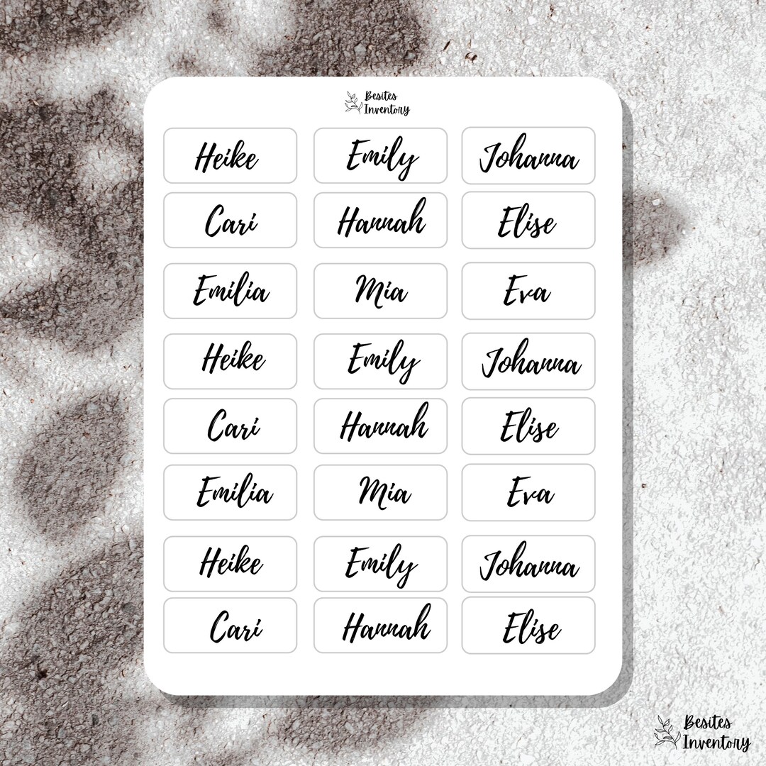 Personalized Wedding Name Stickers, Minimalist Gift Stickers (3.3cm) - Etsy
