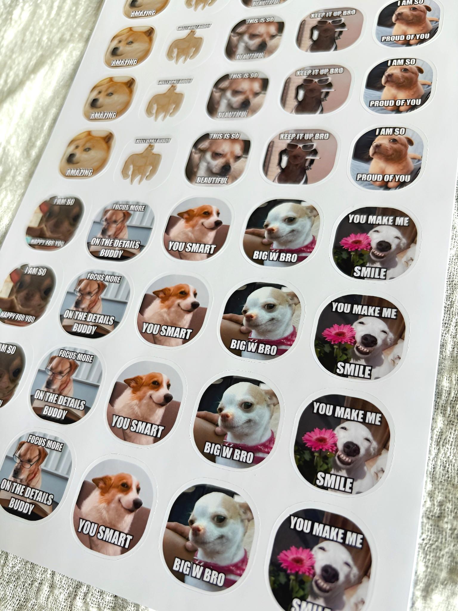 40 Pcs Dog Memes Teacher Sticker Set | More Than 100 Designs | Teacher ...