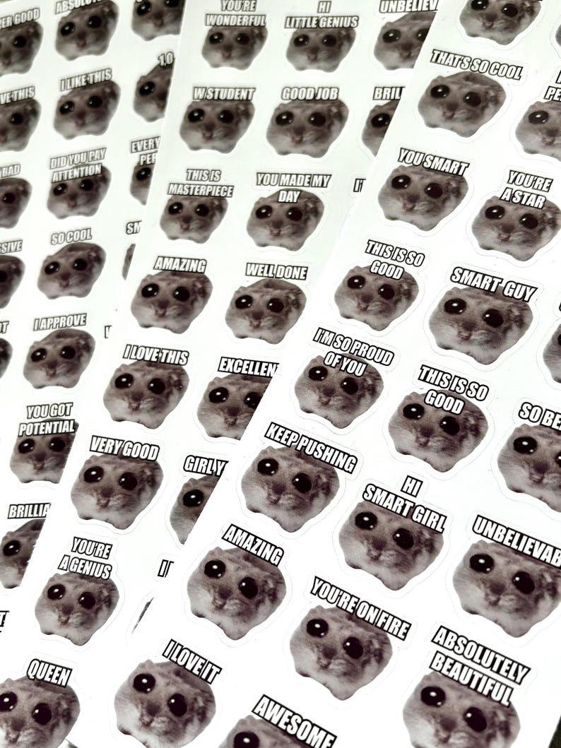 Sad Hamster Meme-stickers English | More Than 150 Designs | Buy One Get ...