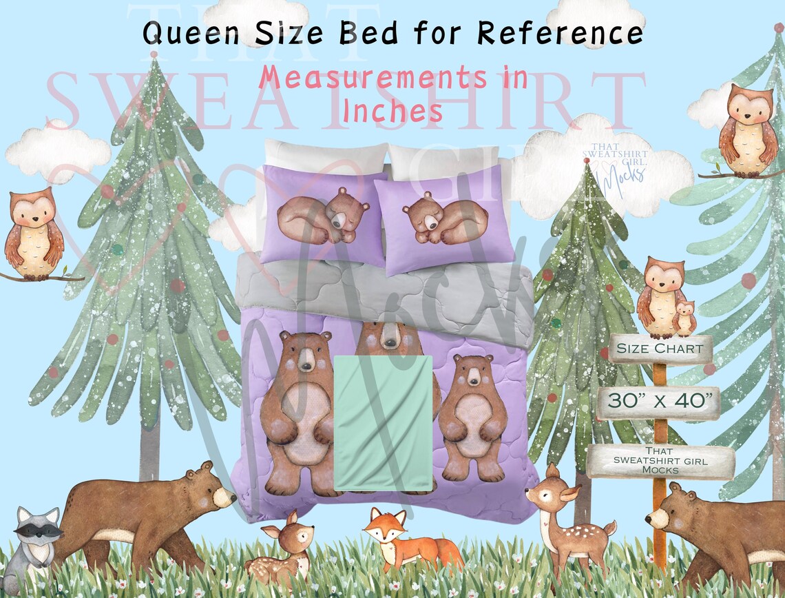 Blanket Size Chart, Woodland Baby Blanket, Baby Blanket Size Chart ...