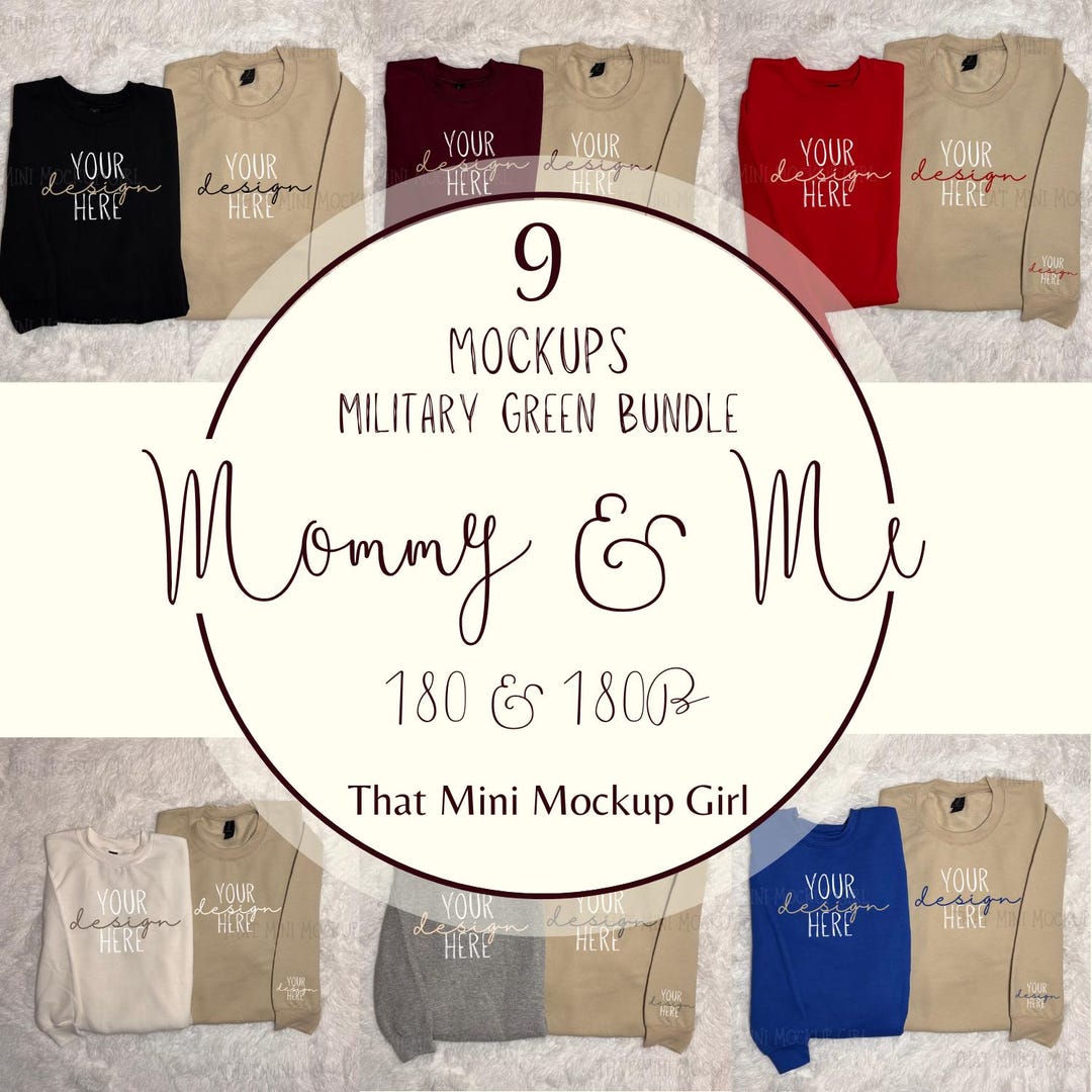 Sand Mommy & Me Mockup Bundle, Folded Sand Mockup, Mother Child Mockup ...