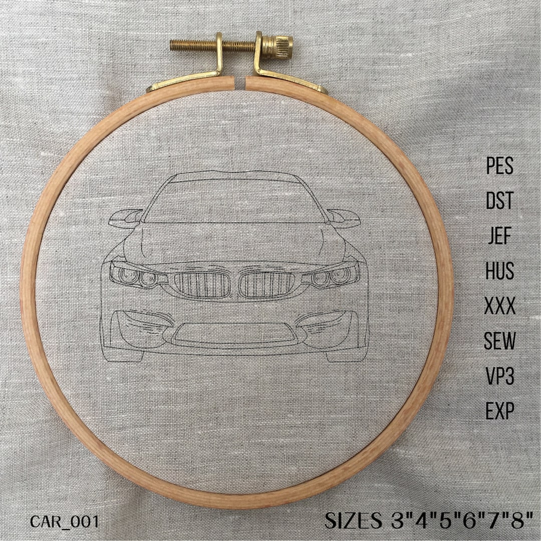 Car Embroidery Design Instant Download, Multiple Sizes Included ...