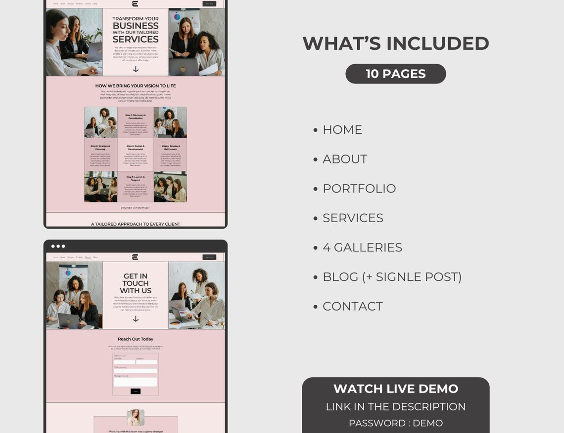 Virtual Assistant Template, Squarespace 7.1 Marketing Agency Website ...