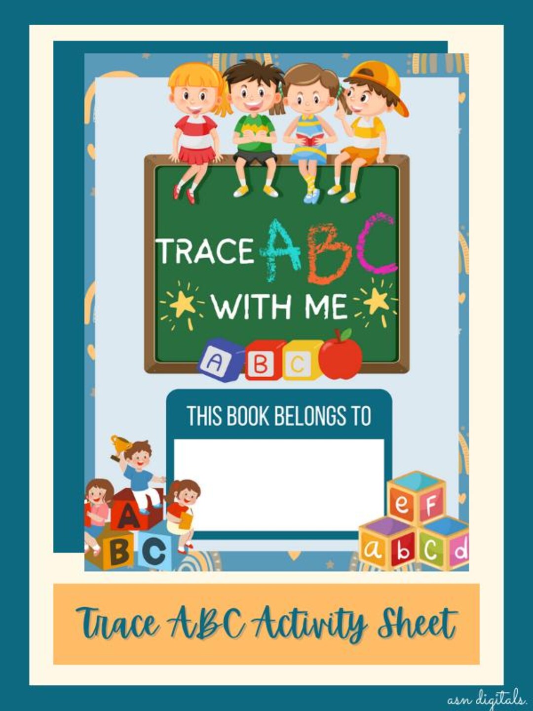 Trace ABC Activity Sheet - for Boys - Etsy