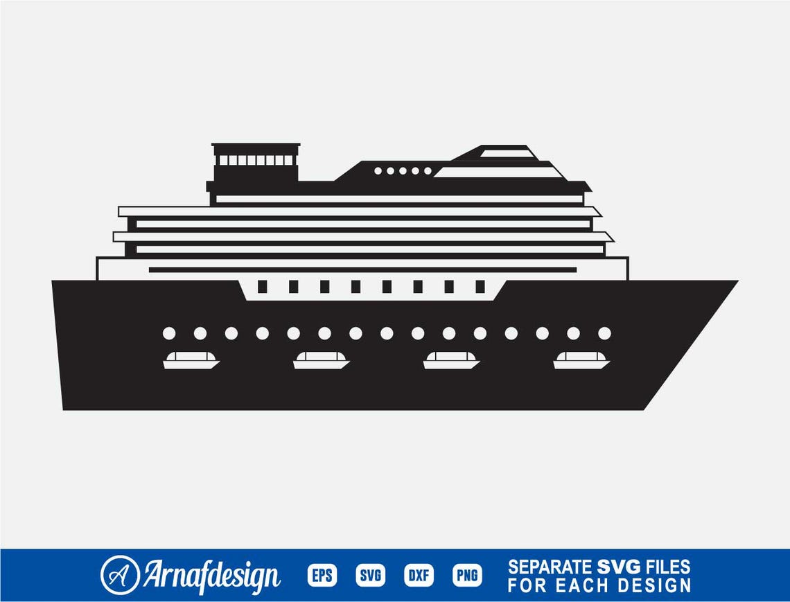 Ship Svg, Cruise Ship Svg, Cargo Ship Svg, Cargo Svg, Clipart, Cut ...