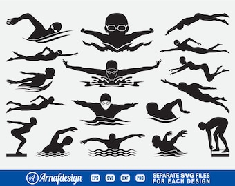 Swim SVG, Swimming Svg, Swimmer Svg, Sports Svg, Clipart, Cut Files for ...