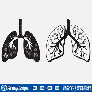 Lung SVG, Medical Image Svg, Human Lung Svg, Bronchial Svg, Clipart ...