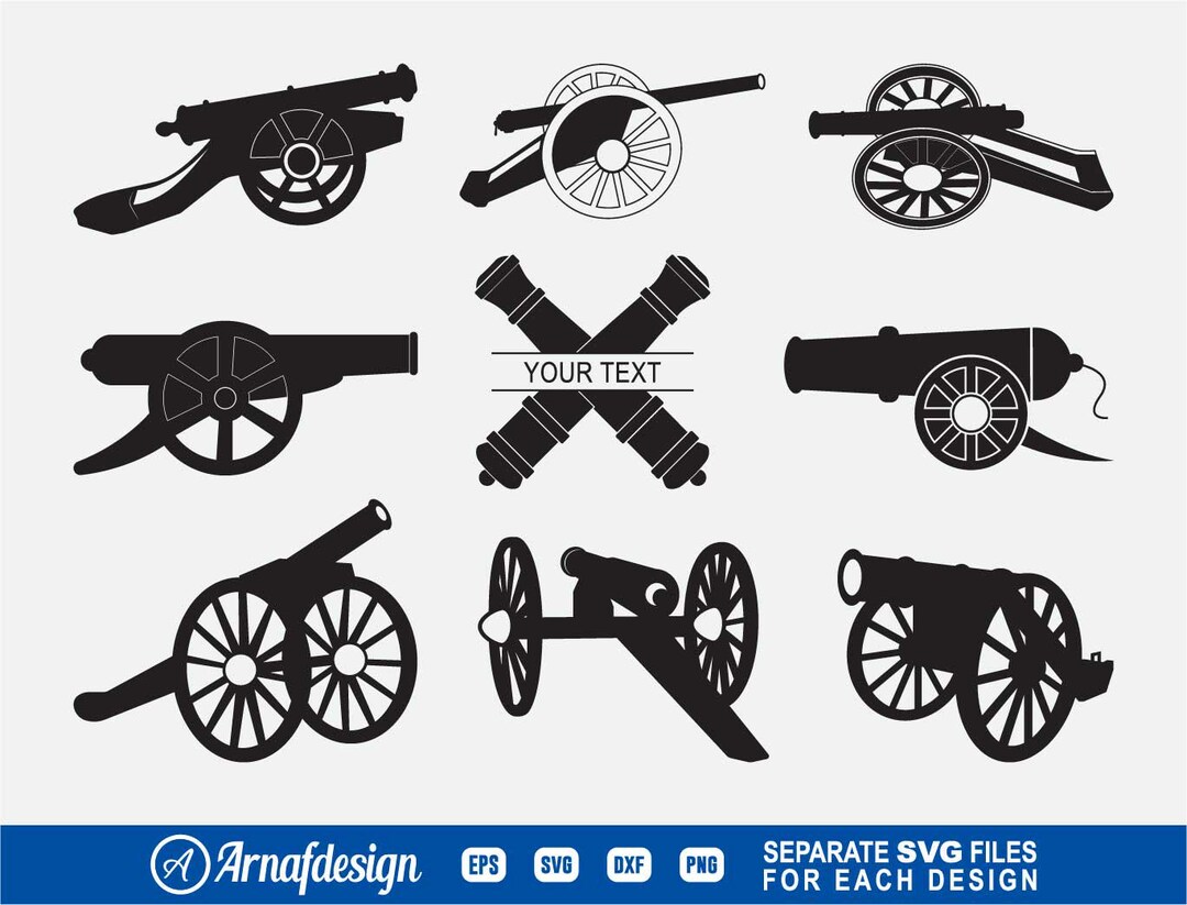 Cannon SVG, Military Weapon Svg, Cannon Clipart, Cannon Icon Svg ...
