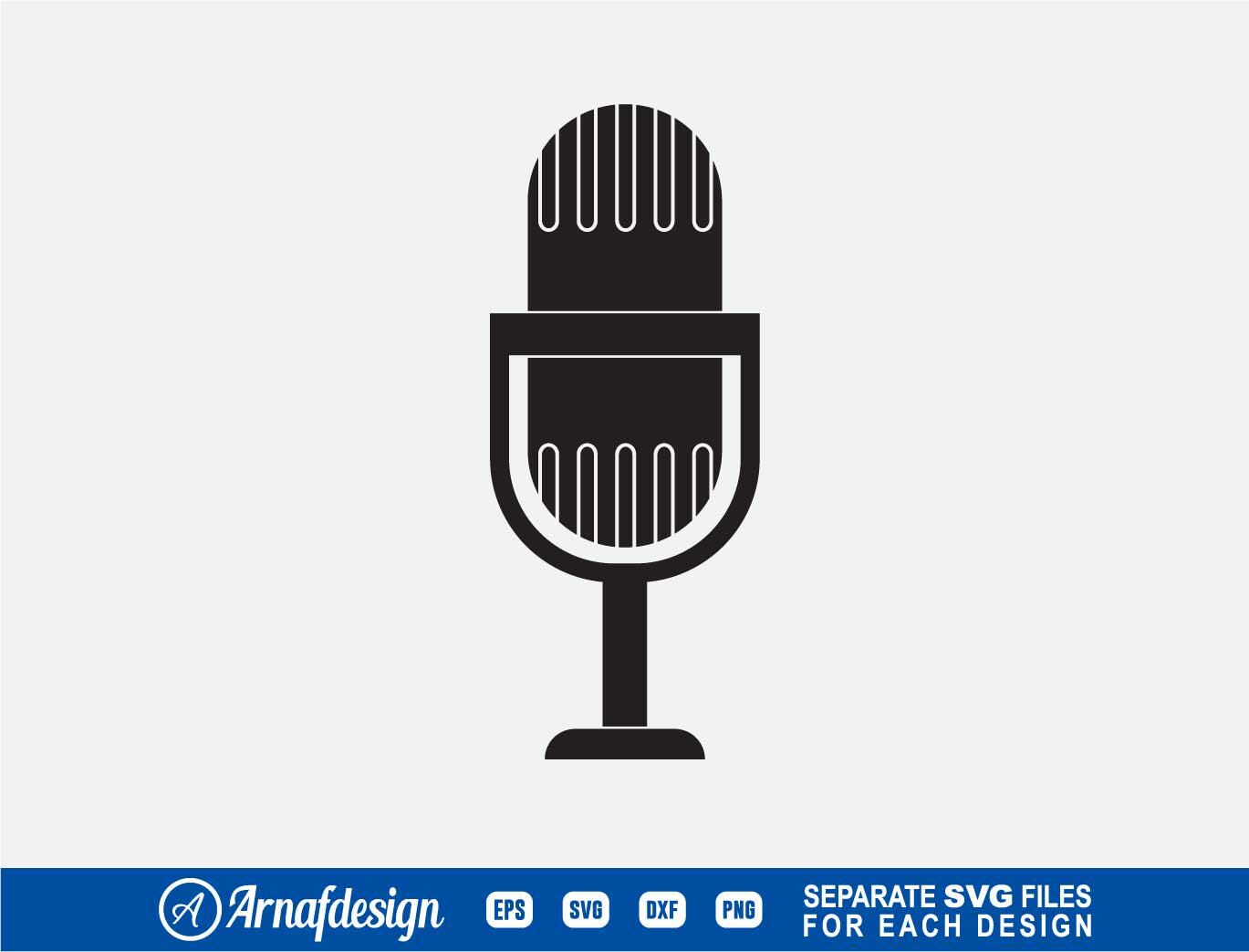 Microphone SVG, Headphones Svg, Mic Stand Svg, Music Svg, Clipart, Cut ...