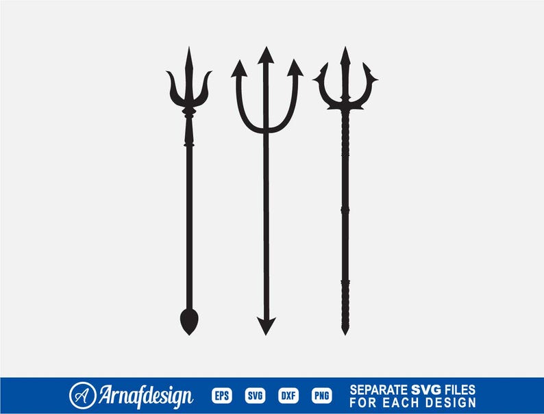 Trident SVG, Summer Trident Svg, Spear Svg, Harpoon Svg, Clipart, Cut ...