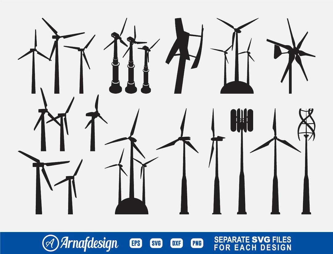 Wind Turbine SVG, Windmill Svg, Gristmill Svg, Water Mill, Turbine ...