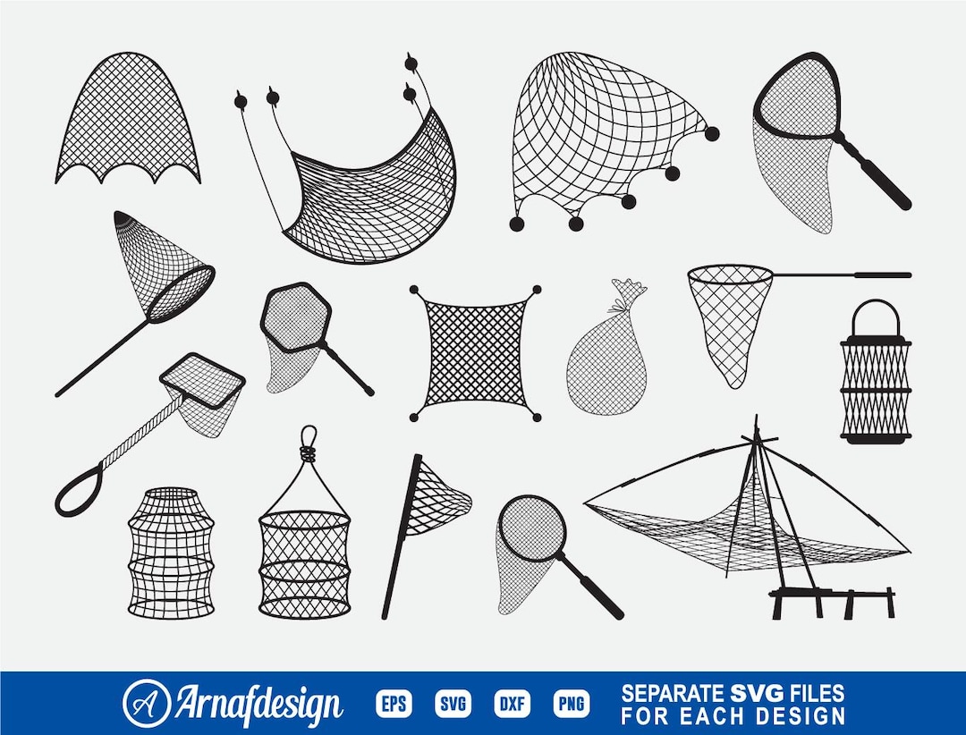 Fishing Net SVG, Fishing Svg, Net Svg, Clipart, Cut Files for ...