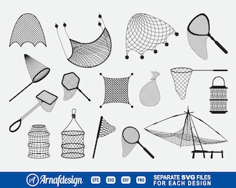 Fischernetz SVG, Fischer svg, Fischer svg, Angeln Netz Clipart, Angeln ...