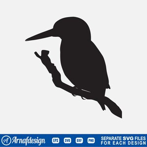 Kingfisher SVG, Bird Svg, Clipart, Cut Files for Silhouette, Files for ...