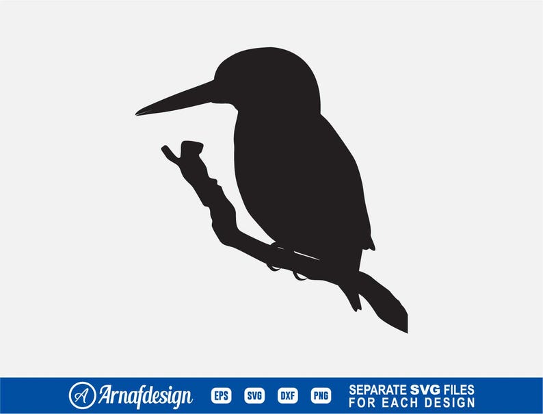 Kingfisher SVG, Bird Svg, Clipart, Cut Files for Silhouette, Files for ...