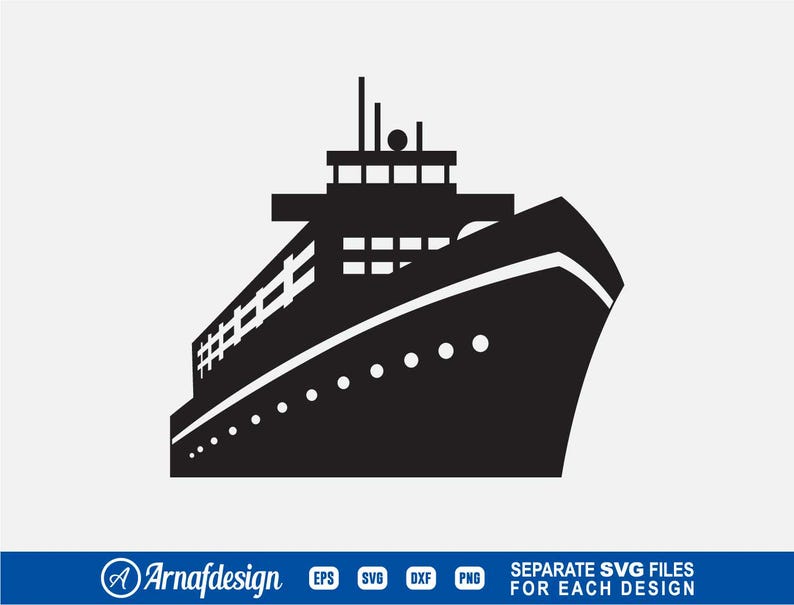 Ship Svg, Cruise Ship Svg, Cargo Ship Svg, Cargo Svg, Clipart, Cut ...