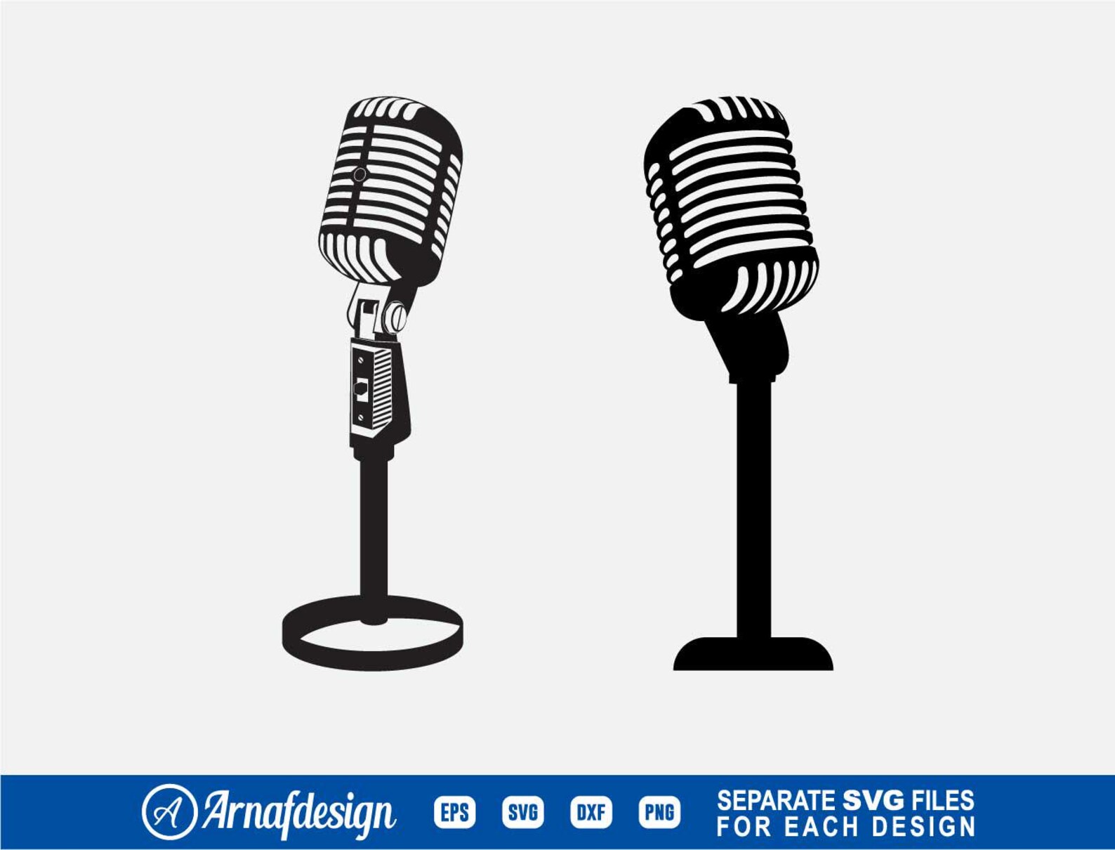 Microphone SVG, Headphones Svg, Mic Stand Svg, Music Svg, Clipart, Cut ...