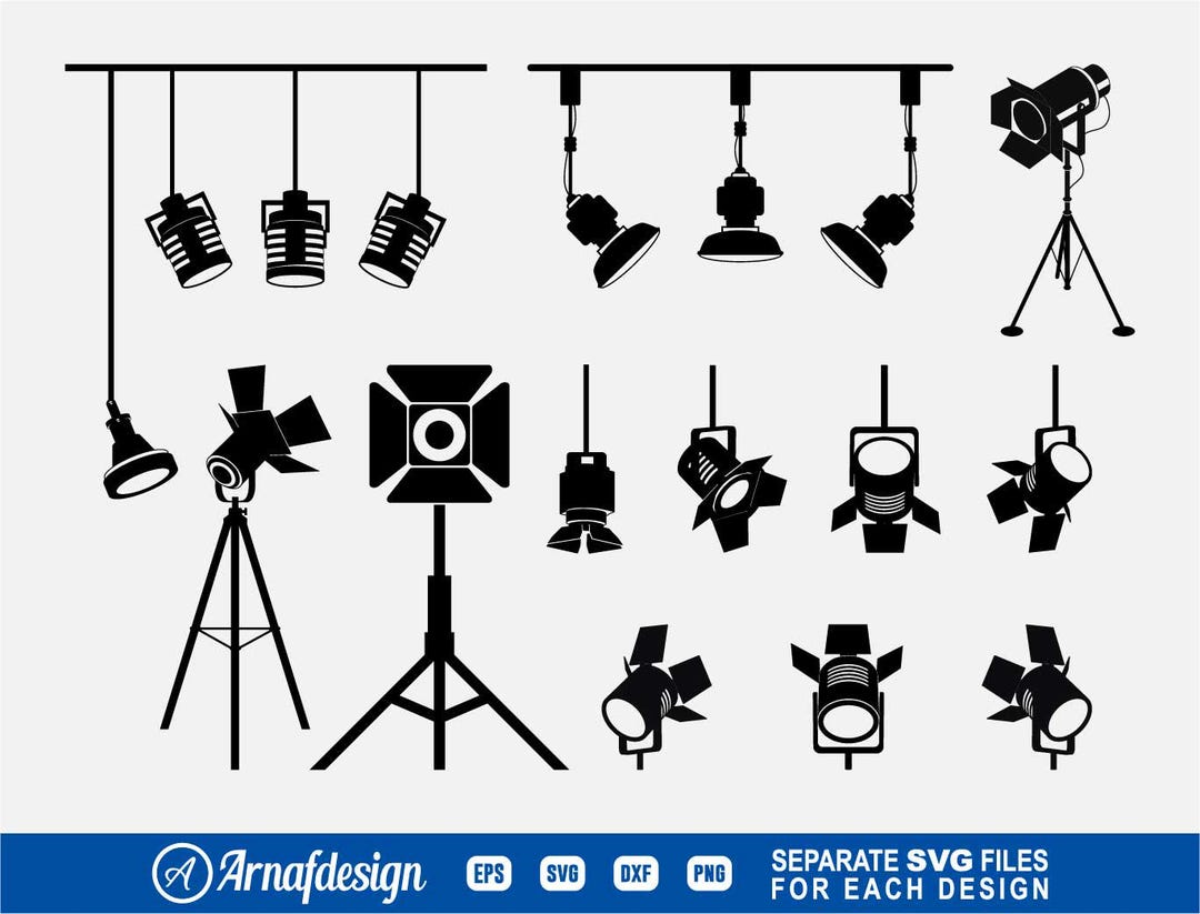 Spotlight Svg, Stage Lighting Svg, Director Light Svg, Lighting Svg ...