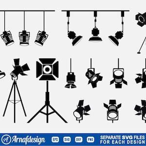 Spotlight Svg, Stage Lighting Svg, Director Light Svg, Lighting Svg ...