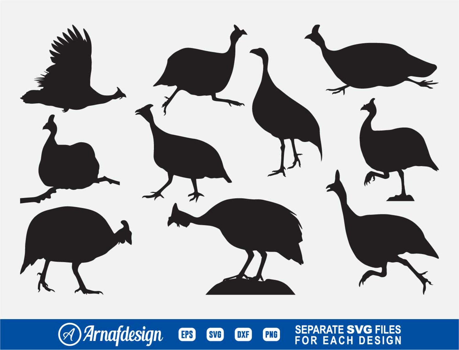Guinea Fowl SVG, Guinea Svg, Fowl Svg, Bird Svg, Clipart, Cut Files for ...