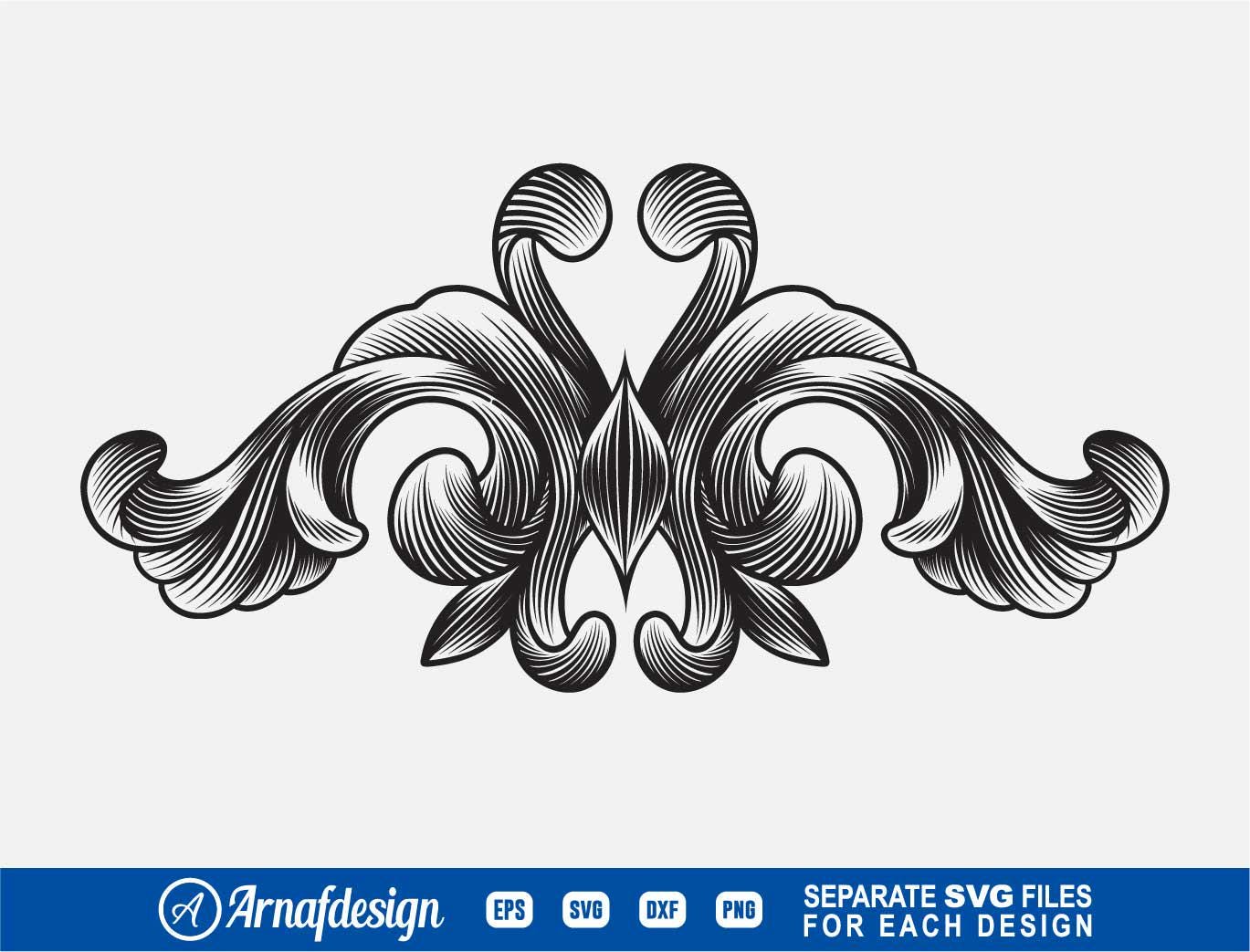 Baroque SVG, Acanthus Svg, Filigree, Decorative Ornament, Swirls Svg ...