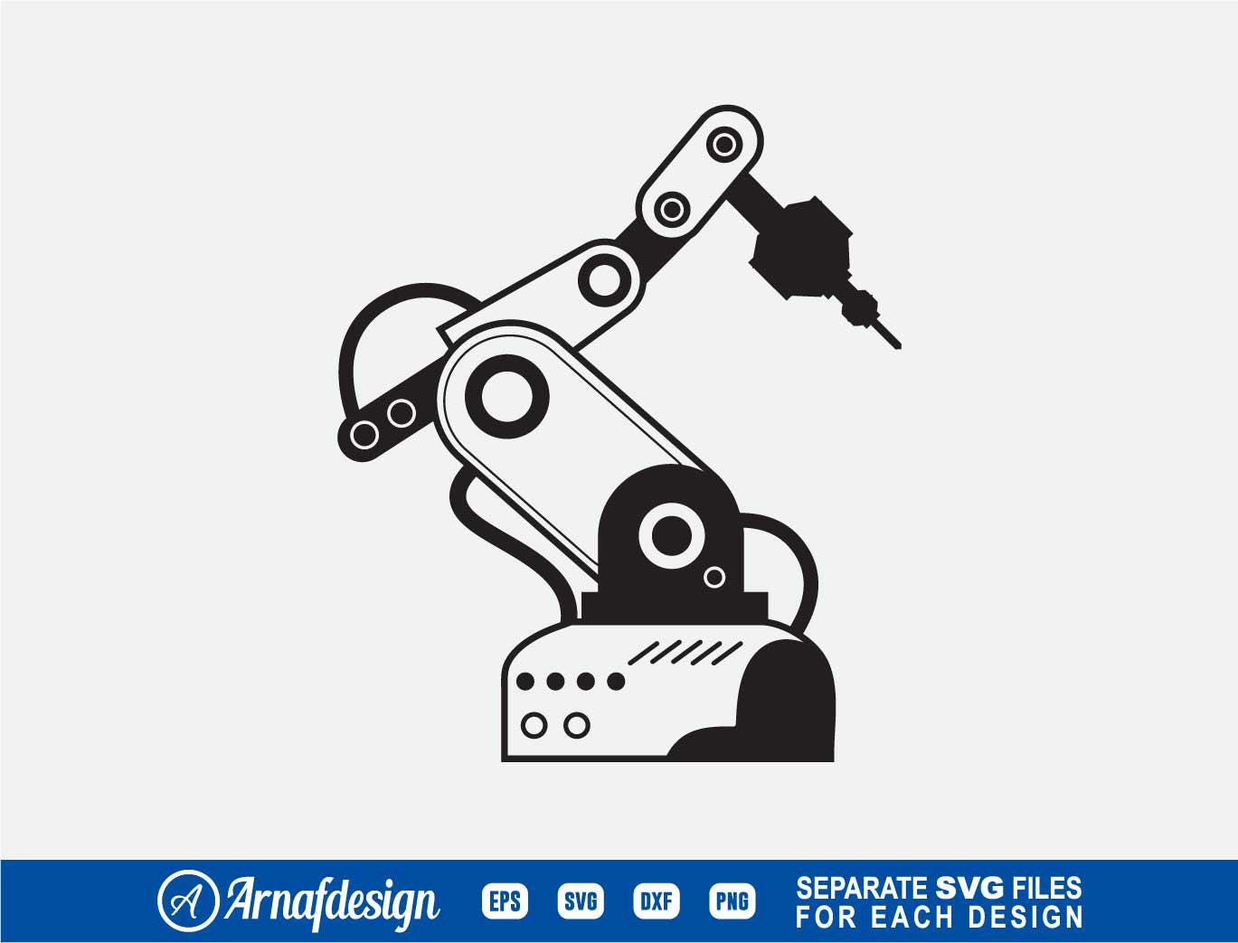 Robotic Arms SVG, Robot Svg, Industrial Svg, Manufacturing Svg, Clipart ...