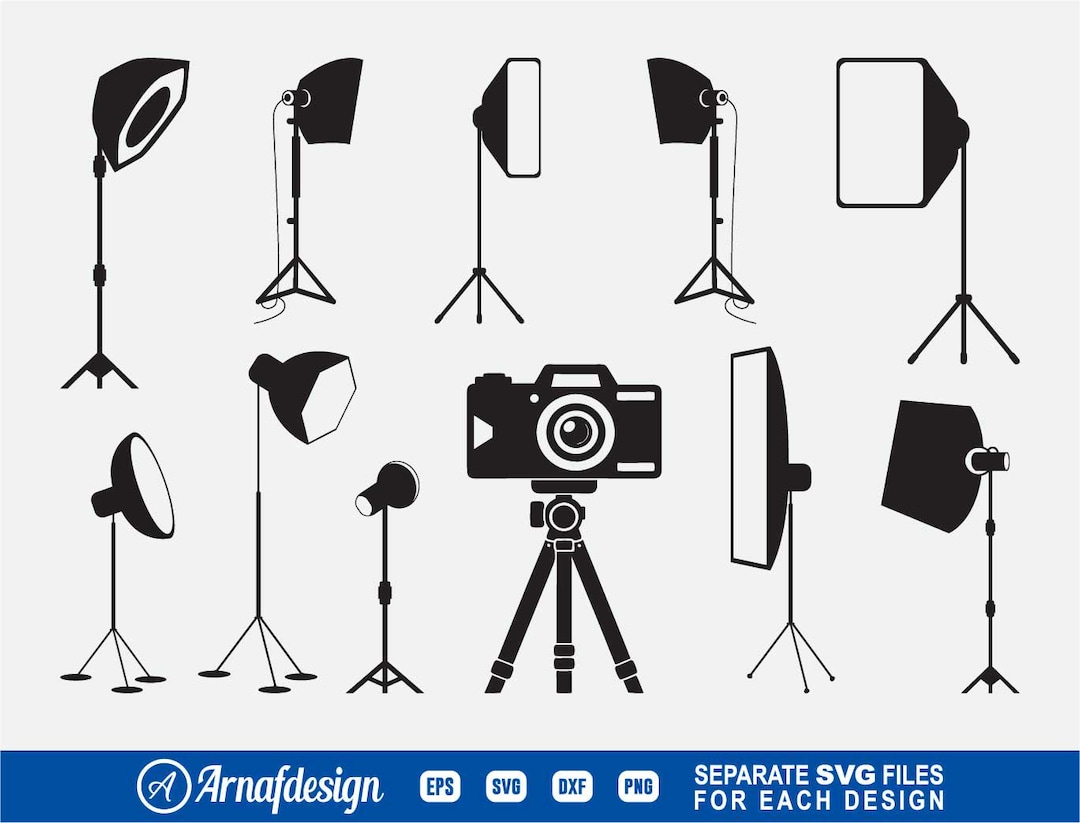 Studio Light SVG, Photography Lights, Camera Lights, Movie Lights Svg ...