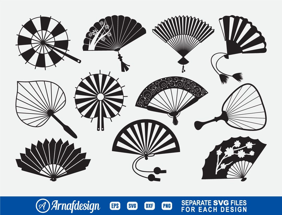 Hand Fan Svg, Japanese Fan, Folding Fan Svg, Spanish Fan, Chinese Fan ...