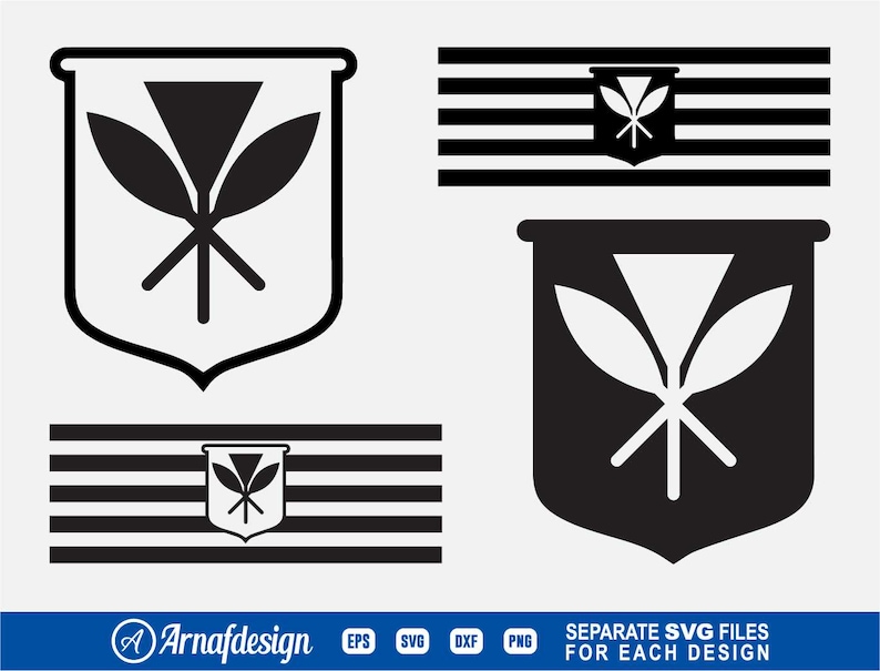 Kanaka Maoli Flag SVG, Hawaii Svg, Polynesian Svg, Vector, Silhouette ...
