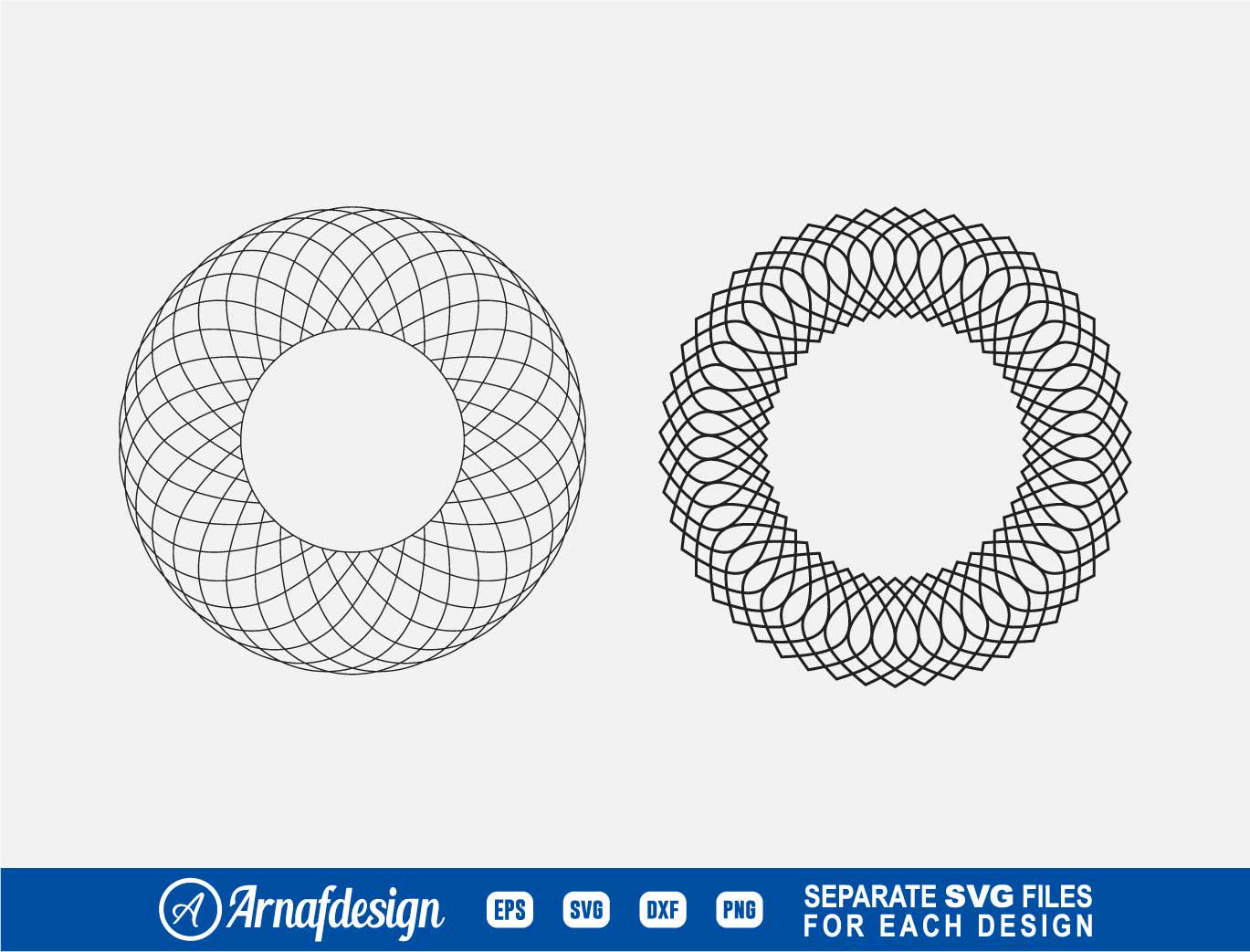 Spirograph SVG, Geometric Svg, Clipart, Cut Files for Silhouette, Files ...