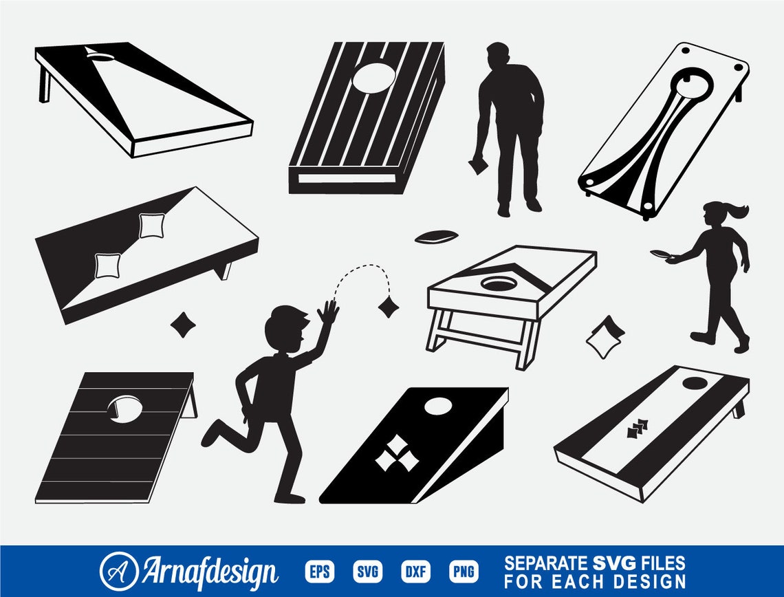 Cornhole Svg, Cornhole Boards Svg, Cornhole Playing, Cornhole Player ...