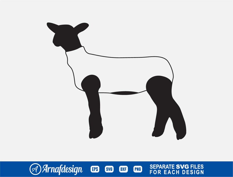 Show Lamb SVG, Market Lamb Svg, Sheep Svg, Show Sheep Svg, Clipart, Cut ...