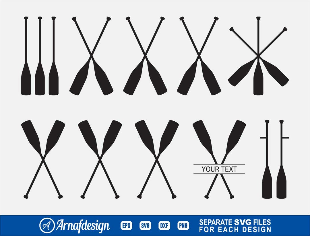Canoe Paddle SVG, Canoe Oars Svg, Boating Svg, Vector, Silhouette ...