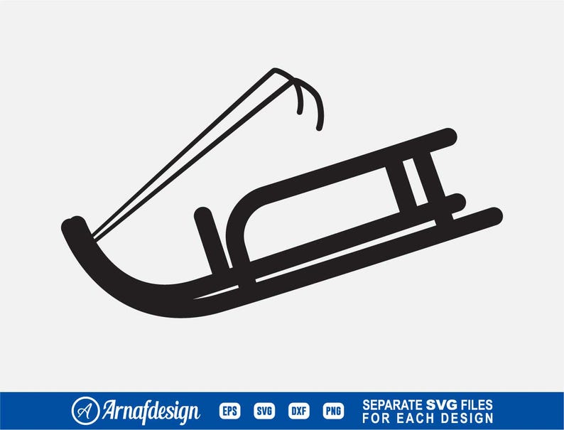 Wooden Sled SVG, Sled Svg, Sleigh Sled Svg, Snow Sled Svg, Clipart, Cut ...