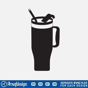 Stanley Tumbler SVG, 40 Oz Tumbler, Stanley Cup Inspired, Quencher Cup ...
