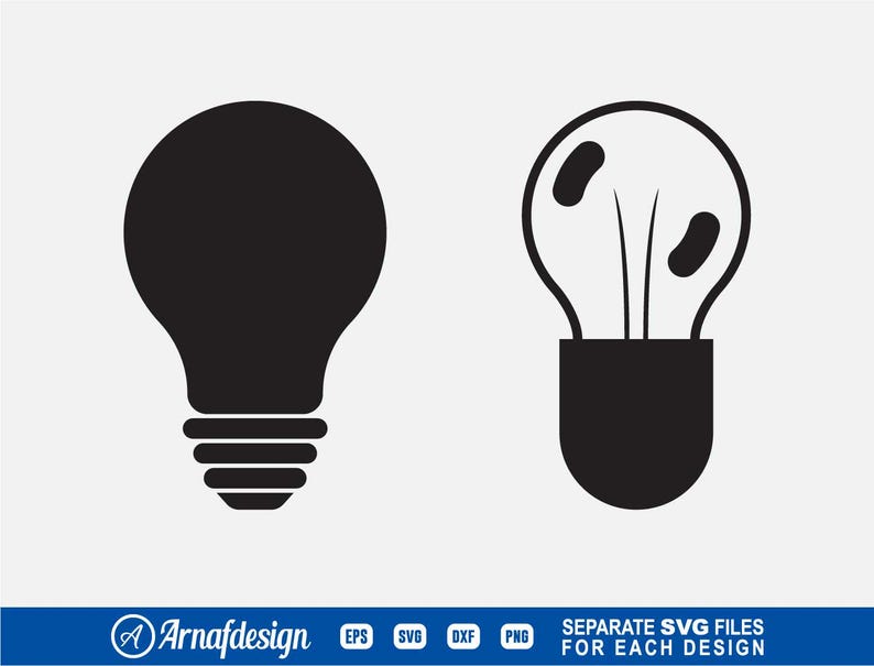 Light Bulb Svg, LED Light, Bulb Svg, Lightbulb Svg, Coil Svg, Clipart ...
